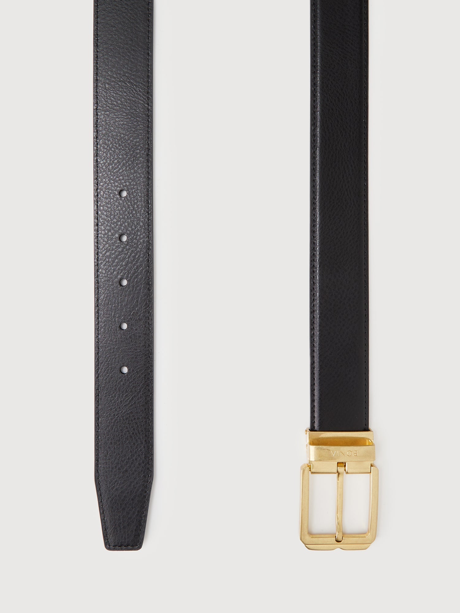 Colt Non-Reversible Leather Belt with Gold Buckle – BONIA